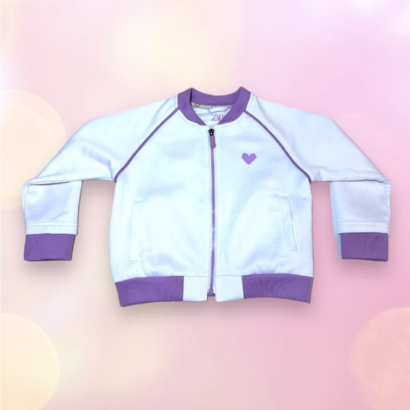 Zara | Jackets & Coats | Zara Heart Logo Zipup Track Jacket | Poshmark
